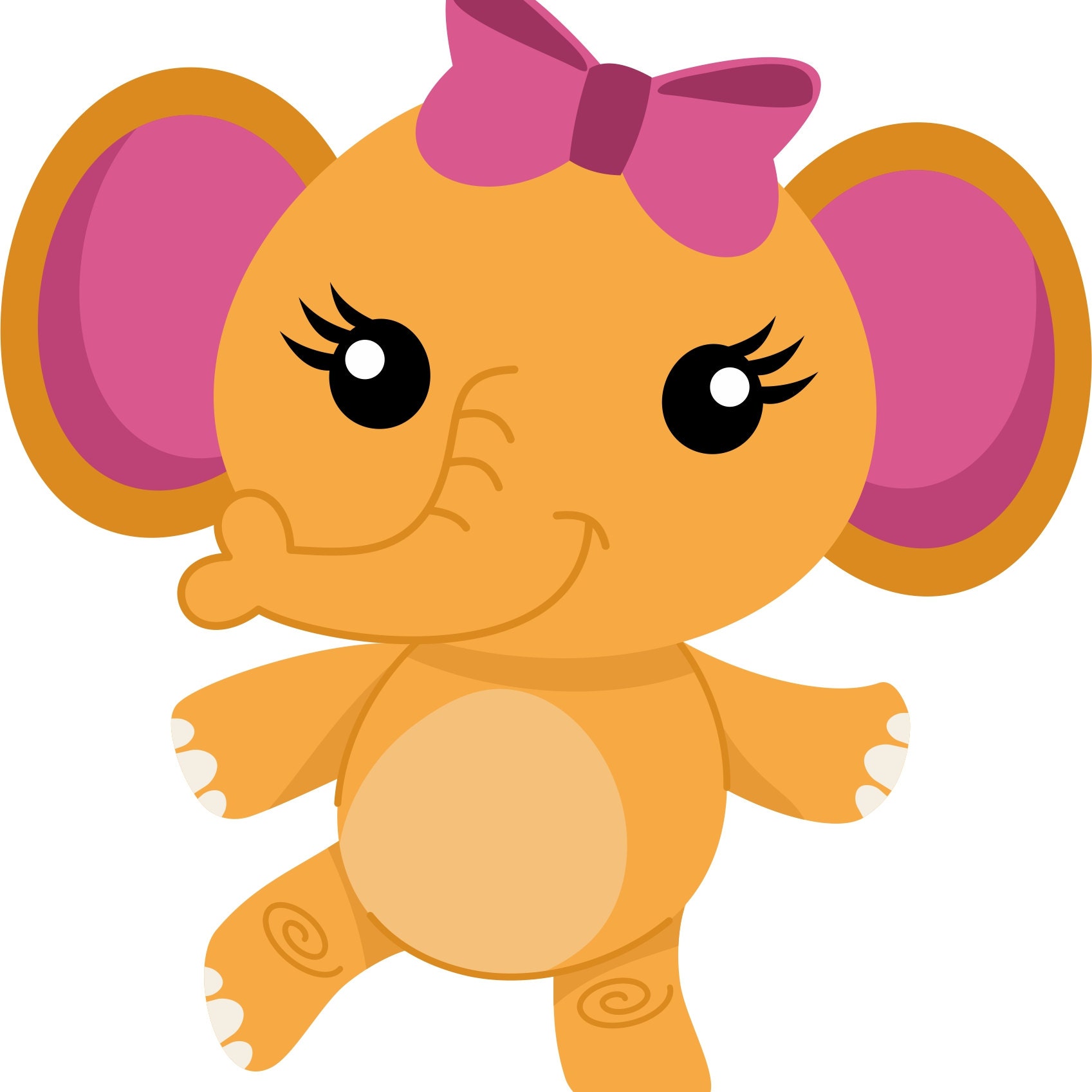 Orange Elephant Embroidery by OrangeElephantEmb on Etsy