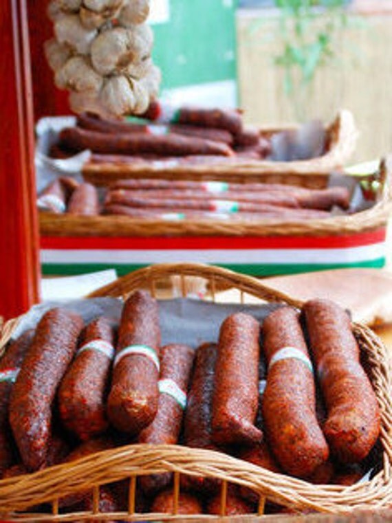 Hungarian Smoked Dry Sausages Kolbasz