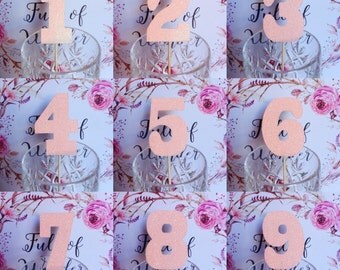Pink numbers | Etsy