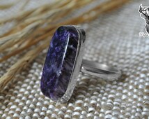 Unique charoite ring related items | Etsy