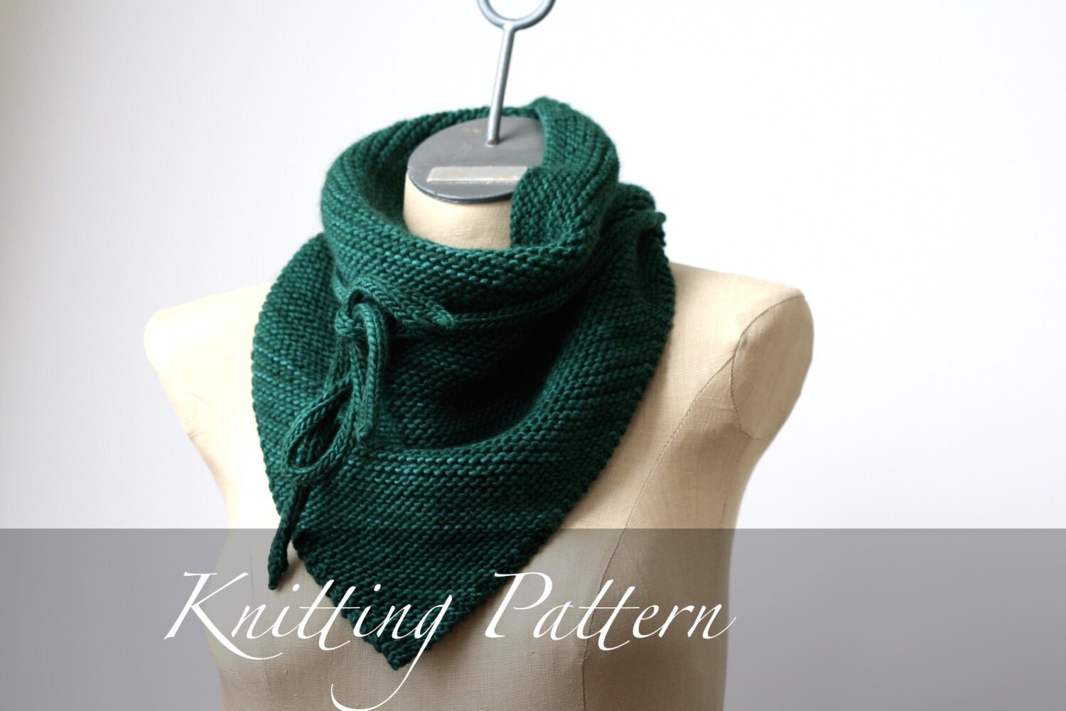 Knitting Pattern Bandana Wrap Scarf Pattern Bandana