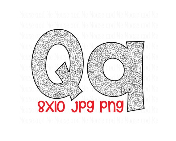 Letter Q q BOTH Uppercase and Lowercase separate files