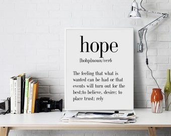 Definition of hope | Etsy