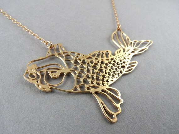 koi fish necklace koi necklace koi jewelry