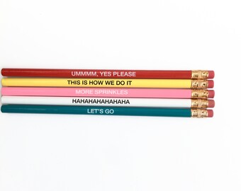 Funny pencils | Etsy