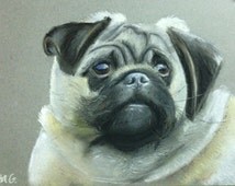 Popular items for pug drawing on Etsy