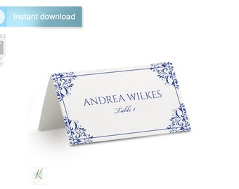 Place Card Template Download Instantly by KarmaKWeddings on Etsy