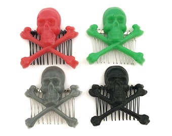 Skull hair accessory | Etsy