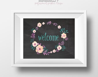 Welcome chalkboard | Etsy