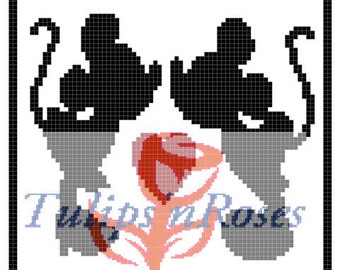 Mickey crochet graph | Etsy