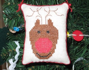 Rudolph cross stitch | Etsy