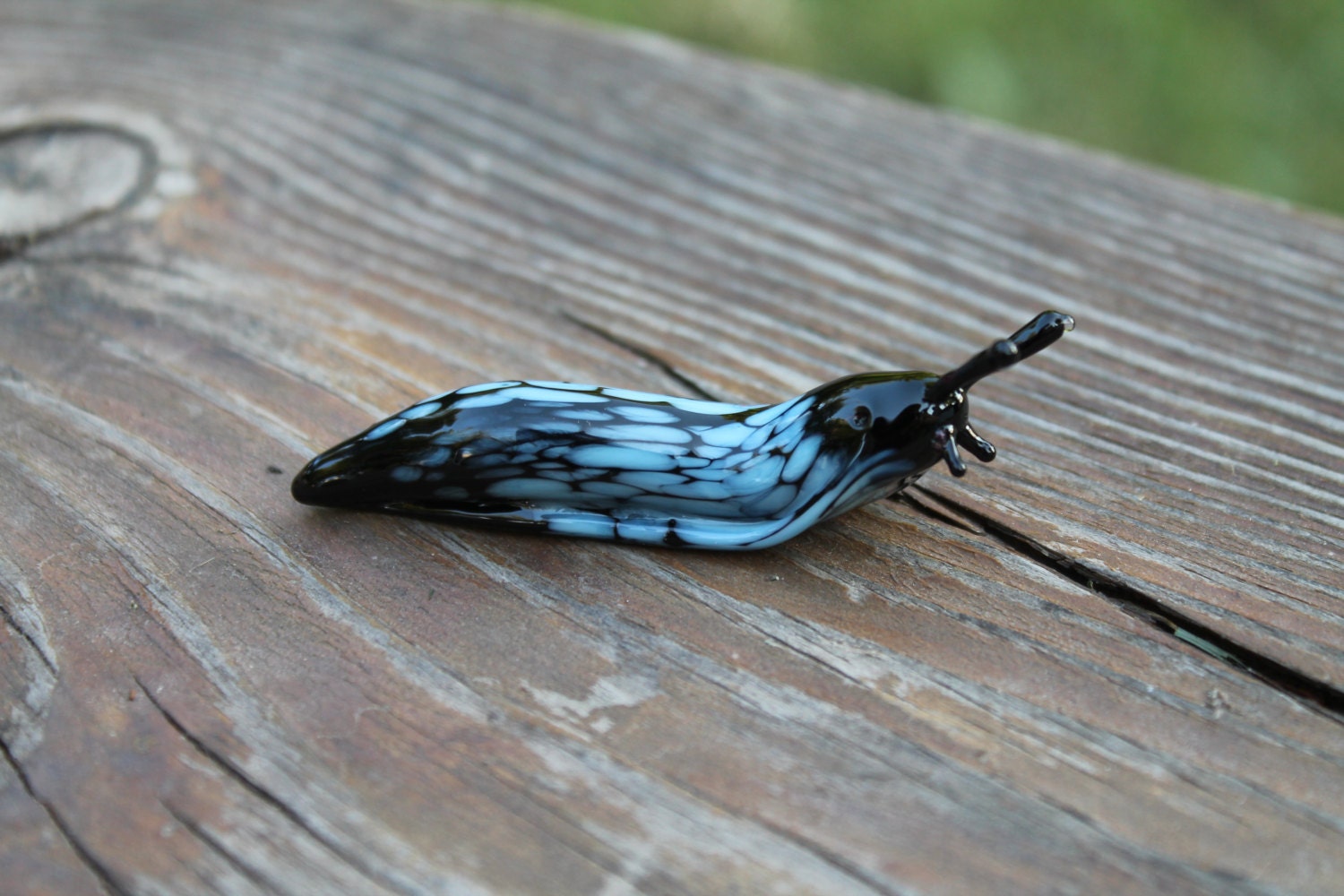 Spotted Slug glass sculpture GLASS SLUG lampwork Glass Animals