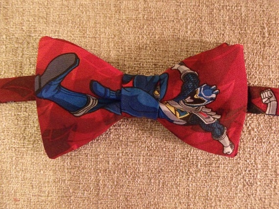Power Rangers Bow Tie Pre-Tied Adjustable by TiePoshKnots on Etsy