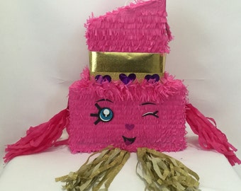Poop Emoticon Pinata with Pink Bow by Theperfectpinata on Etsy