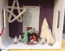 Popular items for christmas shadow box on Etsy