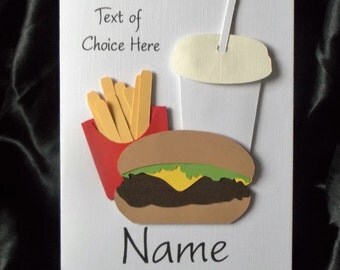 Hamburger card | Etsy