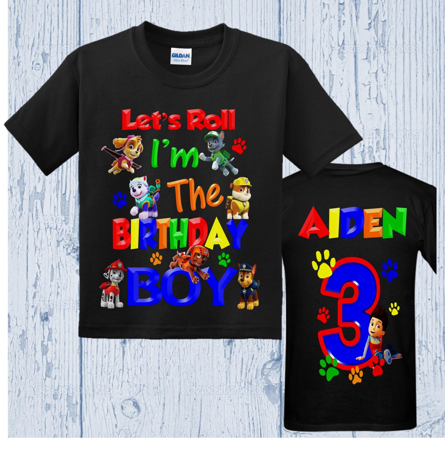 Paw Patrol Birthday Shirt All Characters