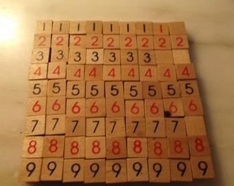 Numbered tiles | Etsy