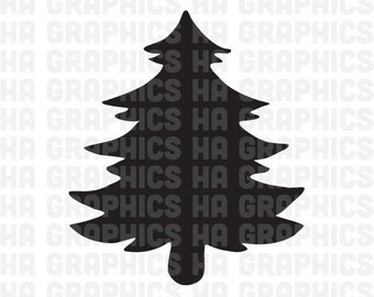 Pine tree stencil | Etsy