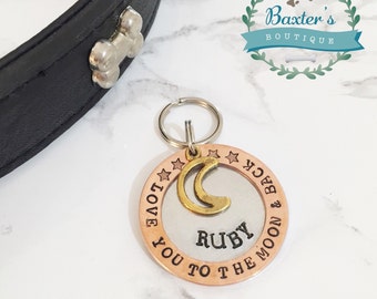 Moon dog tag | Etsy