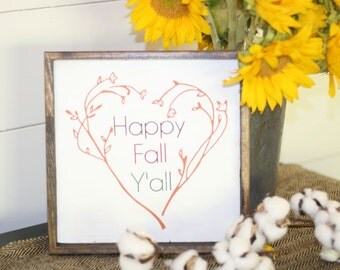 Happy fall sign | Etsy