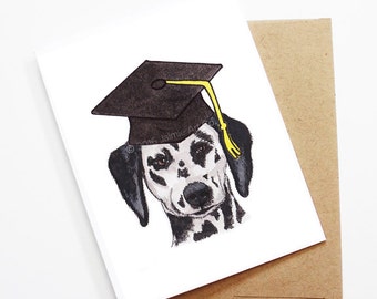Graduation Card Korean Jindo Grad Card College by JaimieArtCo