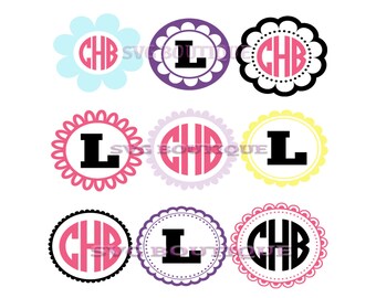 Svg monogram | Etsy
