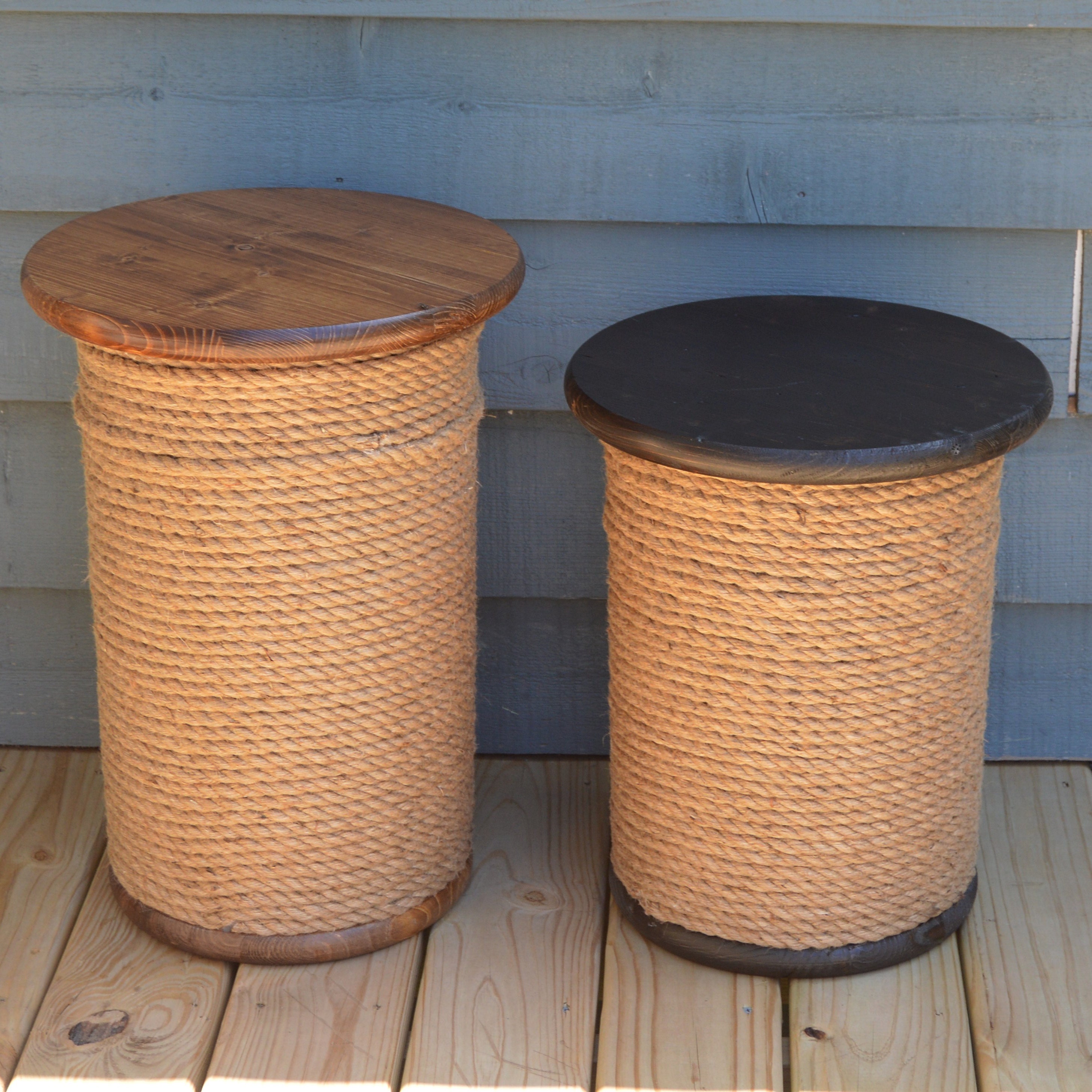 Nautical Decor Spool Table Storage Table Stool Rustic