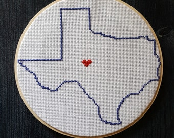 State cross stitch | Etsy