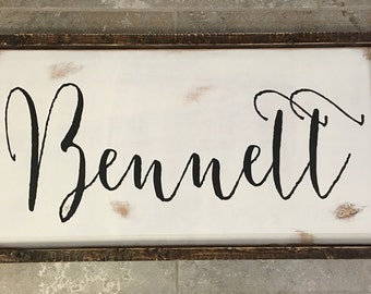 Unique last name signs related items | Etsy