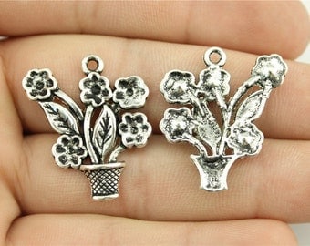 Silver flower pot | Etsy