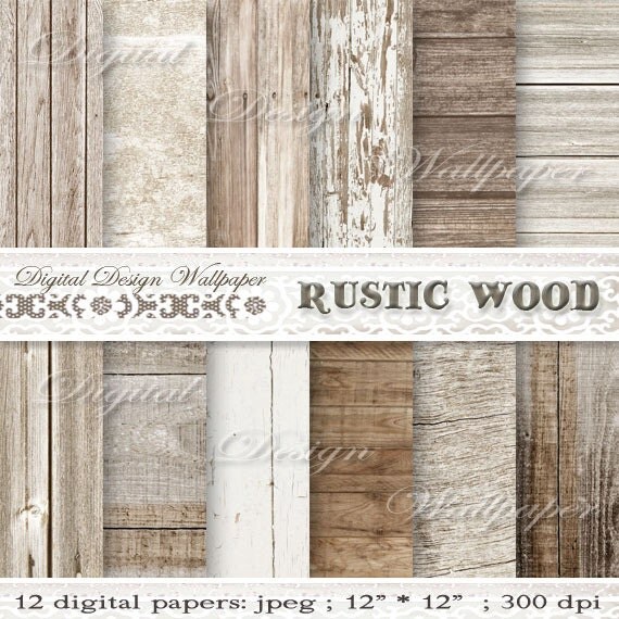 COMMERCIAL USEWood Digital Paper Rustic Wood Digital Paper