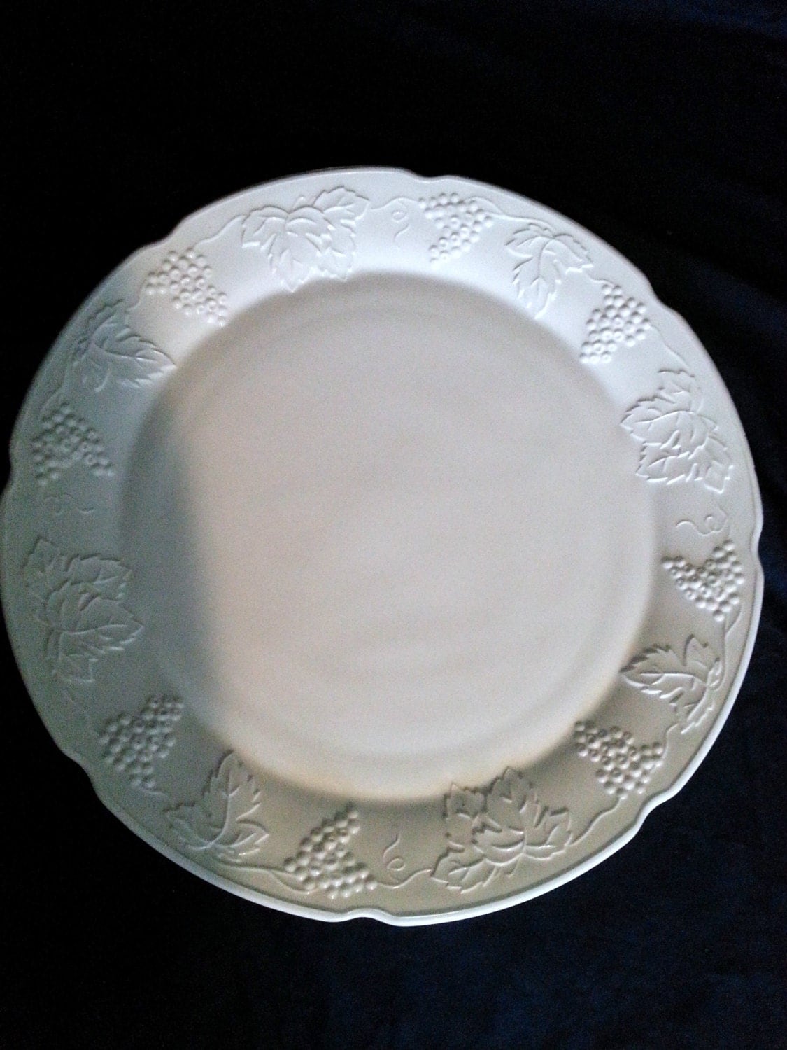 Vintage Milk Glass Serving Platter – Harvest Pattern – Haute Juice
