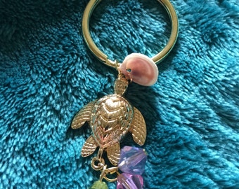 Sea shell keychain | Etsy
