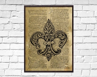 Fleur de lys paper | Etsy