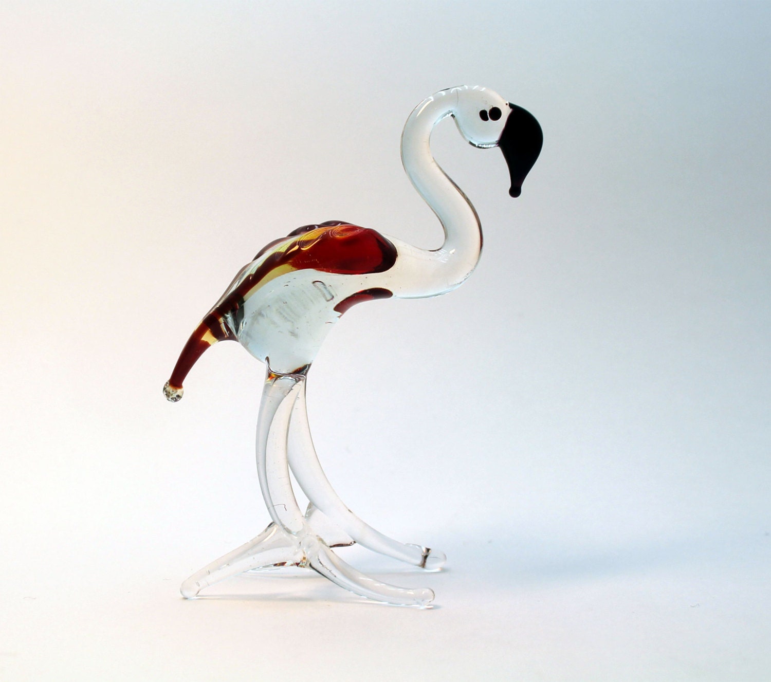 Glass Flamingo Art Glass Home Decor Glass Flamingo Fused Glass
