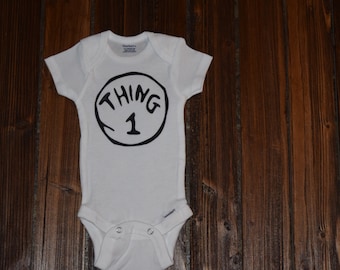 Thing 1 and thing 2 onesies | Etsy