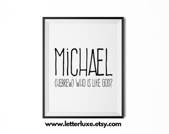 Michael name | Etsy