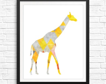 Geometric giraffe | Etsy