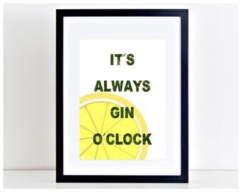 Gin print | Etsy