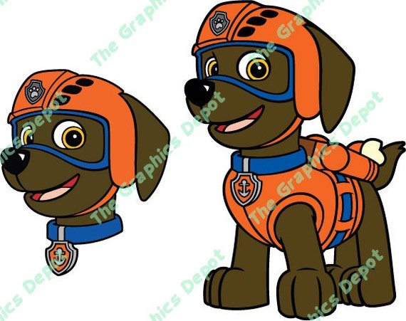 Paw Patrol Zuma svg dxf pdf eps ai files by TheGraphicsDepot