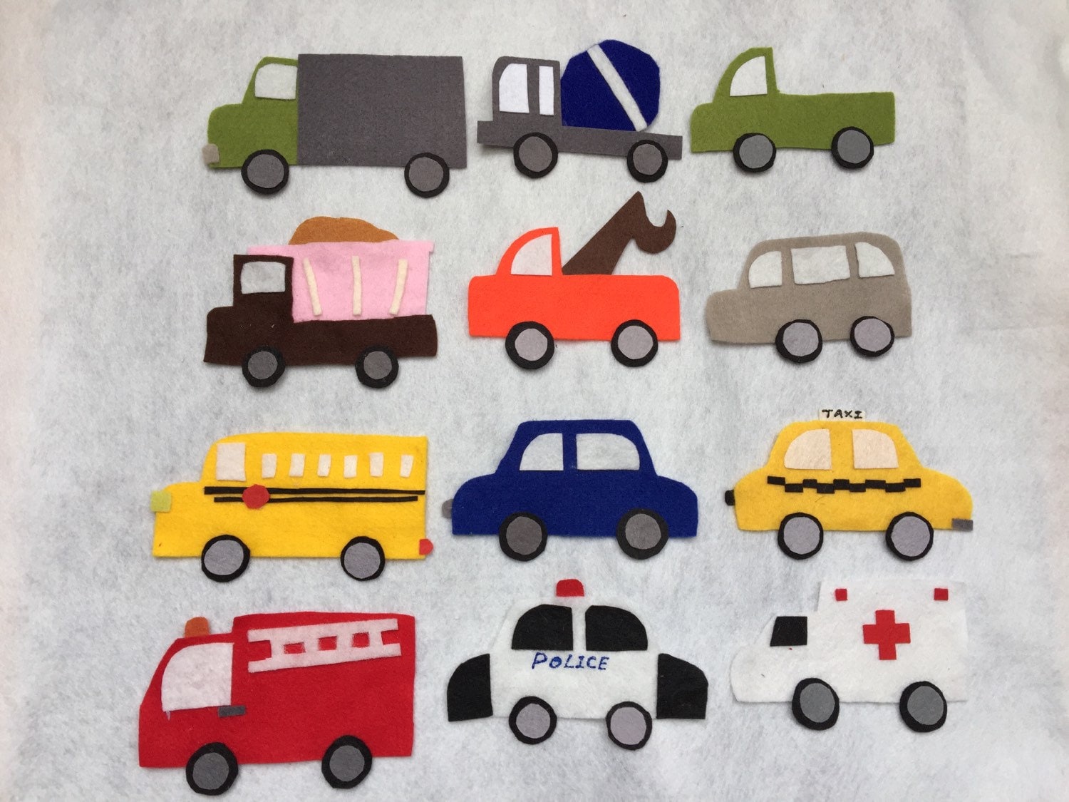 12 sets of Transportation/Vehicles Felt Board Set / Flannel