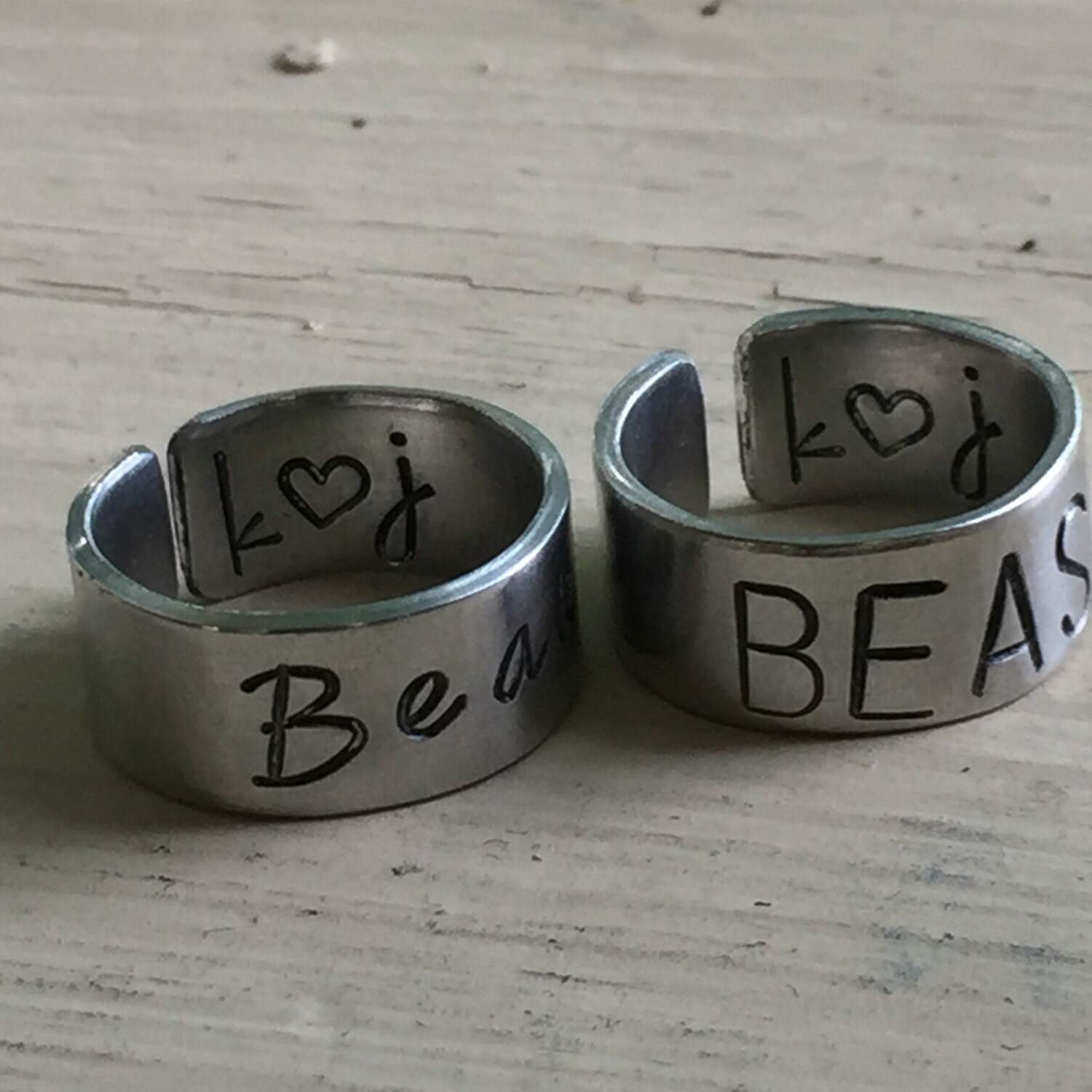 Couples Rings Set Silver Couples Rings Beauty Beast