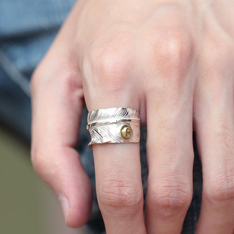 Silver Feather Ring | Feather Wrap Ring | Native American Inspired ...