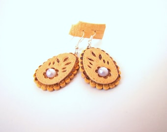 Birch bark earrings | Etsy