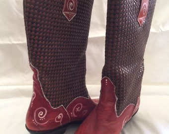 Unique flame boots related items | Etsy