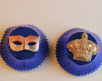 Mask cupcake topper | Etsy