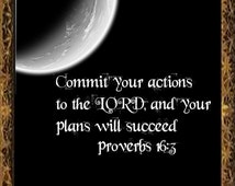 Unique proverbs 16 3 related items | Etsy