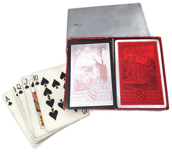 Vintage Radcliffe College Playing Cards 2 decks Fay House