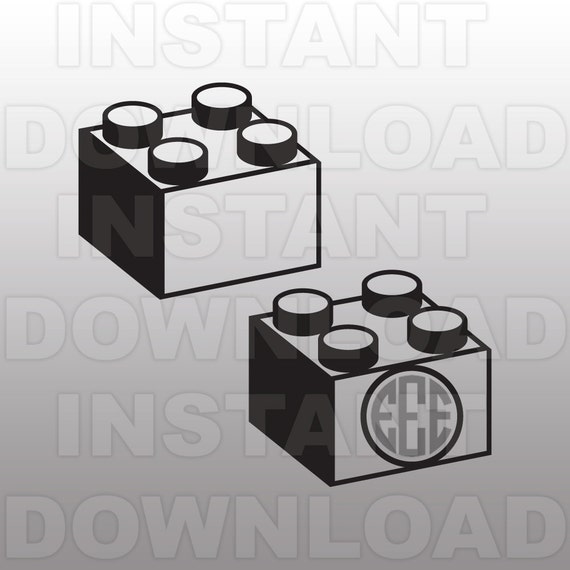 Lego Monogram SVG FileLegos Inspired SVG FileLego Bricks SVG